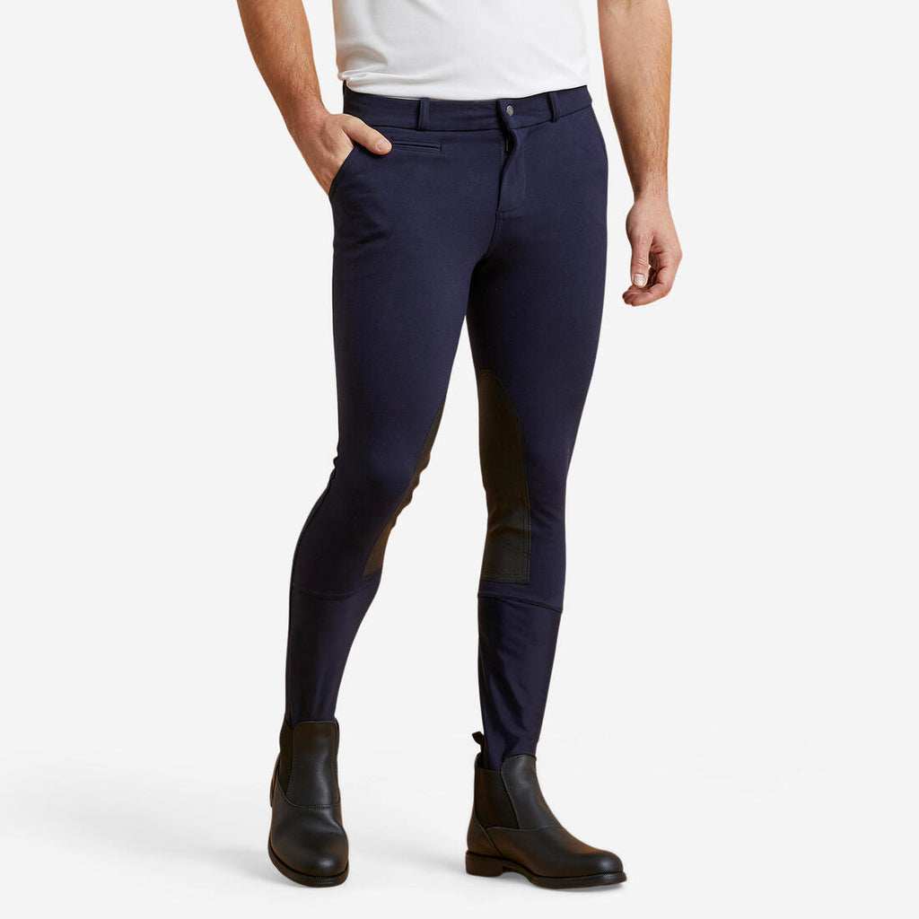 140 Horse Riding Grippy Patch Jodhpurs - Navy – Decathlon Bahrain