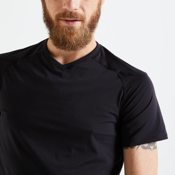 Technical Fitness T-Shirt - Solid Black | Decathlon Bahrain