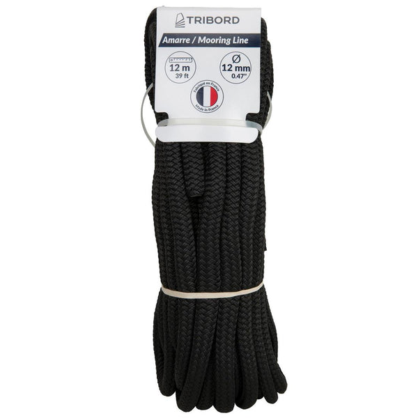 Mooring Rope 12 mm x 12 m - Black | Decathlon Bahrain